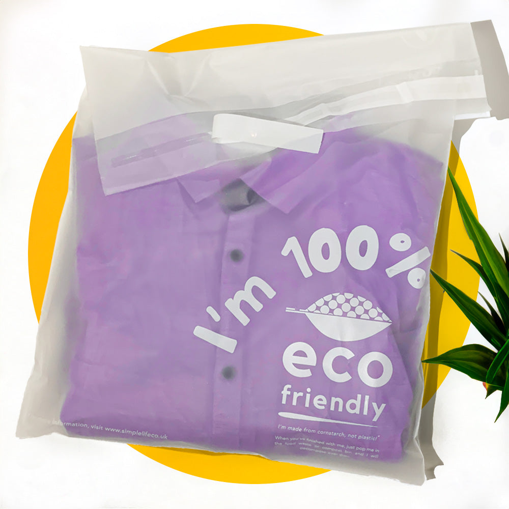 Simplelifeco UK Compostable Poly Bags (14x18) | Eco Friendly Packaging