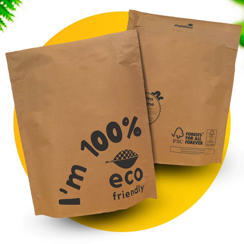 Simplelifeco UK FSC Certified, Eco Friendly Paper Mailing Bags